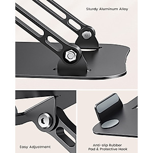 JOIOT Laptop Stand, Adjustable Laptop Stand for Desk, Aluminum Computer Stand Portable Laptop Riser, Foldable Laptop Holder for Mac HP ASUS Acer Surface ThinkPad Dell Lenovo