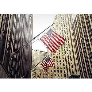 American Flag in USA, Heavyweight Nylon American Flag 3x5 Outdoor, UV Protected/Sewn Stripes/Embroidered Stars/Brass Grommets, US Flag Built for The Toughest Conditions