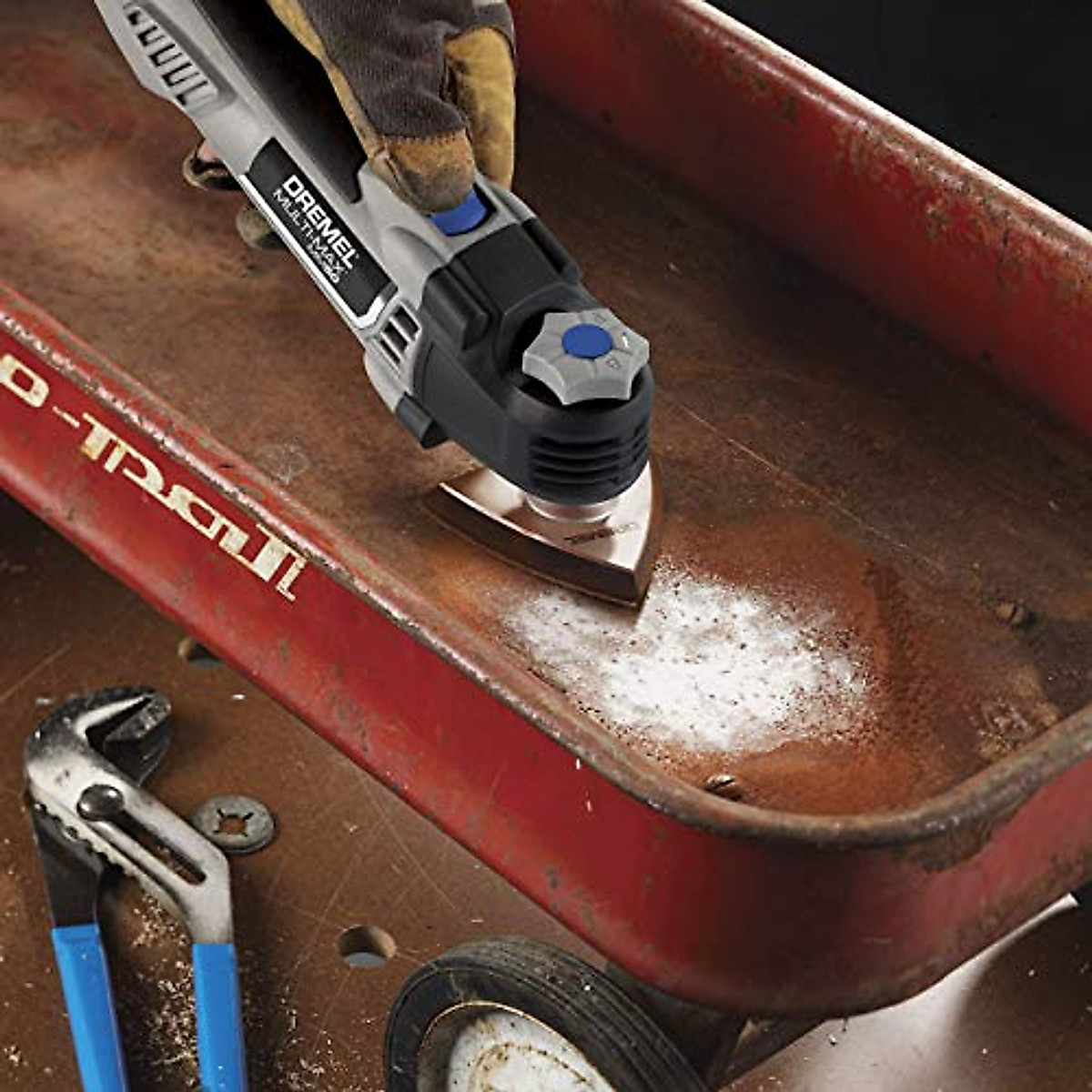 Dremel MM50-DR-RT 120V 5 Amp Corded Multi-Max Oscillating Multi Tool with Accessories (Renewed)