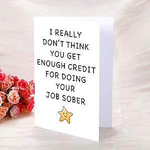 Funny Coworker Leaving Card Gifts Stocking Stuffers for Women Men Thank You Card, Christmas Gifts for Boss Coworker Work Friend Leader Coworkers Retirement Gift New Job Goodbye Farewell Card Gifts