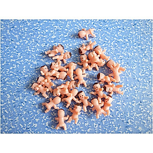 Erewa 50 Pcs 1 Inch Mini Plastic Babies for Ice Cube Game Baby Shower Games Party Favor and Decorations