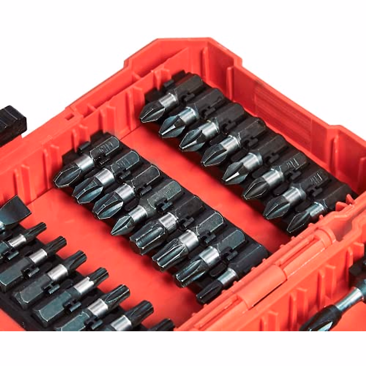 Amazon Basics 42-Piece Impact Screwdriver Bit Set Phillips, Slotted and Torx, One Size