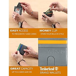 Timberland Men's Slim Leather Front Pocket Credit Holder Wallet, Olive (Blix Card Case), One Size