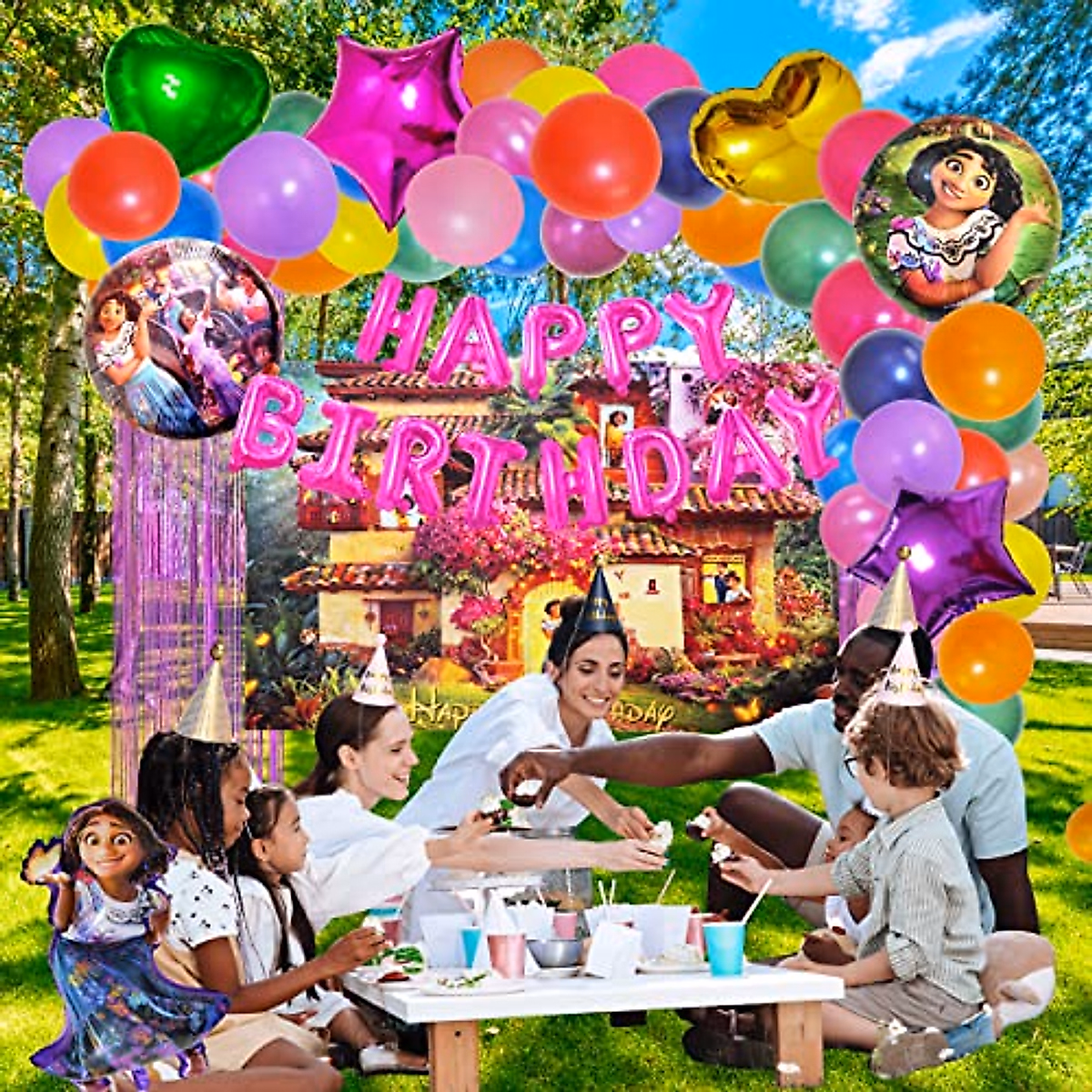Encanto Birthday Party Supplies - Balloons, 116Pcs Birthday Decorations Include Mirabel Foil Balloons, Encanto Party Decorations, Party Supplies, Happy Birthday Balloon, Encanto Balloons For Party