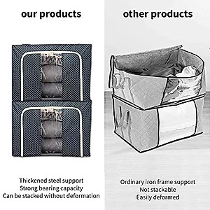 KUMGEBH 72L Large Storage Bags Organizer Container, Clear Window Organizer Box Can Store Clothes Storage Bins