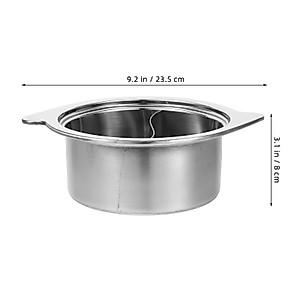 ERINGOGO Hot Pot with Divider, 9 Stainless Steel Shabu Shabu Pot Nonstick Stockpot, Dual Sided Soup Pot Saucepot, Chinese Yin Yang Hot Pot for Induction, Gas Stovetop