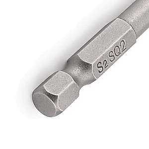 Yakamoz 3 Set of 3Pcs 1/4-Inch Shank 4-Inch Length Long Magnetic Square Head Screwdriver Bits Set Power Tools SQ1 SQ2 SQ3