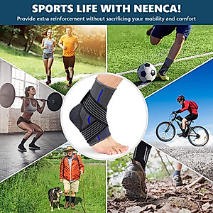 Ankle Support Brace for Men & Women,Foot Sleeve Adjustable Compression Ankle Support for Achilles Tendon Support & Plantar Fasciitis,Stabilize Brace-Eases Ankle Joint Pain & Sprained Ankle (Large)