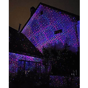 Motion Pattern Firefly 3 Models in 1 Continuous 18 Patterns LEDMALL RGB Outdoor Laser Garden and Christmas Lights with RF Remote Control and Security kit