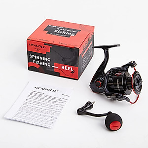 HEAHOLD Fishing Reel Spinning Reel Compact Design Baitcaster Reels, 6+1 Stainless BB Saltwater Freshwater, 22.04 LBs Stainless Steel Drag, Powerful Handle Casting Reel in 5.2:1 Gear Ratio