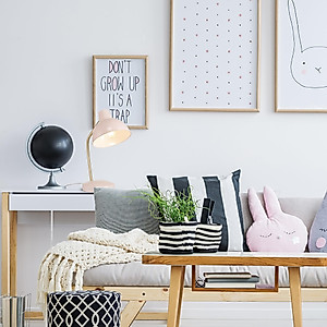 Globe Electric 67339 16" Desk Lamp, Matte Rose, Matte Gold Arm, Clear Cord, in-Line On/Off Switch, Home Décor, Lamp for Bedroom, Home Office Accessories, Desk Lamps for Home Office, Desk Light