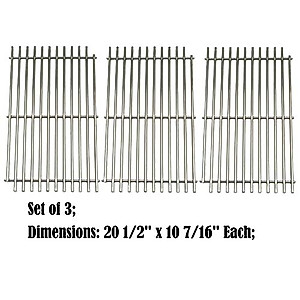 Direct Store Parts DS107 (3-Pack) Solid Stainless Steel Cooking grids Replacement for DCS 36, 48 Series Gas Grill (3)