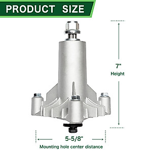 TENGMUJX 2 Pack Spindle Assembly Replaces AYP 130794 532130794 128285 with 3 Mounting Bo LTS and Blade Mounting B OLT, Mounting Holes are Threaded