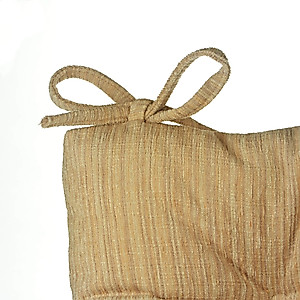 Klear Vu The Gripper Non-Slip Rocking Chair Cushion Set with Thick Padding, Includes Seat Pad & Back Pillow with Ties for Indoor Living Room Rocker, 17x17 Inches, 2 Piece Set, Sand