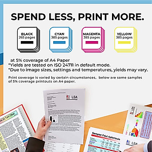 Penguin Remanufactured Ink Cartridge Replacement for Epson 125 T125 Used for Stylus NX125 127 130 230 420 530 625 Workforce 320 323 325 Printer 5 Pack (2 Black 1 Cyan 1 Magenta 1 Yellow) Combo Pack