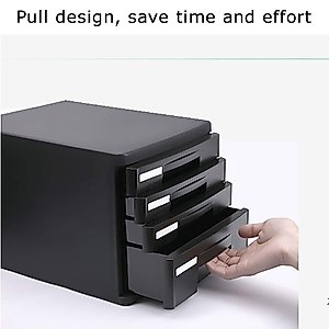 LEYT File Drawer Desktop - 4/5 Drawers File Cabinet, for Office Supplies, Desk Accessories, PP Material Durable and Pollution Free. (Size : 4 Draws)