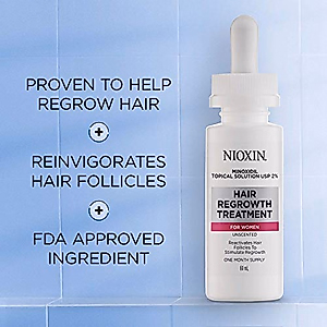 Nioxin Hair Regrowth Treatment for Women with Minoxidil 2%, 3 Month Supply, 6 oz