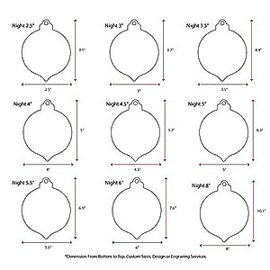 Soto Laser Cutting 25 Acrylic Christmas Ornaments Blanks Night 1/8" Thick Clear (4")