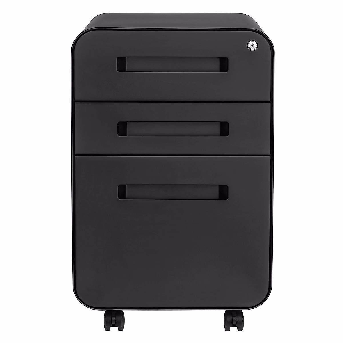 Laura Davidson Furniture Stockpile 3-Drawer File Cabinet, Commercial-Grade (Black)