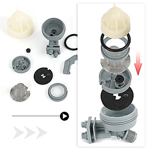 New Water Softener Nozzle and Venturi Assembly 7253808 Replacement, Compatible with EcoWater, North Star, Sears, GE Replaces 7187065, 7165704, 7214969, 7253808, WS15X10027, 7238450