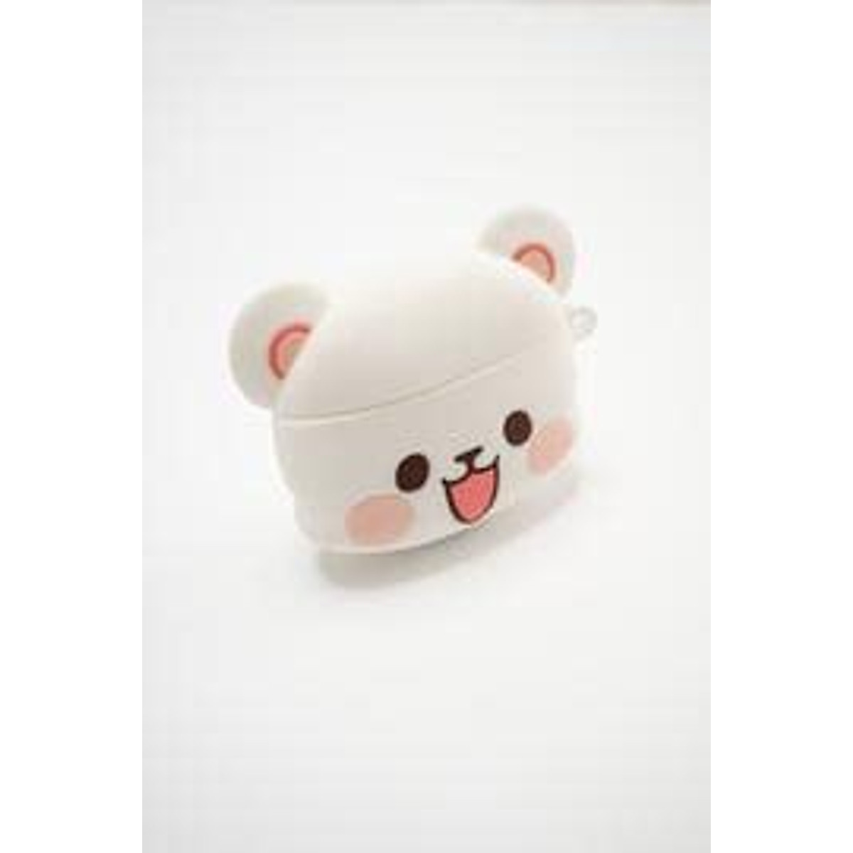 Milk Mocha Bear AirPods Silicone Carrying Shockproof Protective Case Cover - Compatible with Apple AirPods 1 & 2 (Milk)