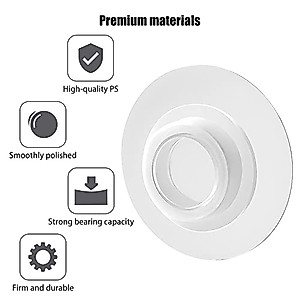 Self Adhesive Telescopic Rod Holder,Mounted-Free Shower Curtain Pole Support,No Drilling Clothes Bar Bracket,Multipurpose Tension Retainer,Non Displacement/Strong Bearing Capacity/Transparent(4pcs)