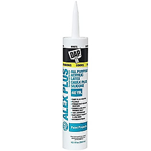 DAP INC 18152 10.1oz White Alex Plus Acrylic Latex Caulk with Silicone