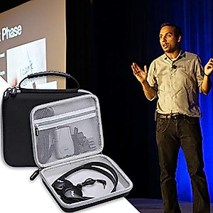 Aproca Hard Travel Storage Carrying Case for Williams Sound PKT D1 EH Pocketalker Ultra Duo Pack Amplifier Headphone