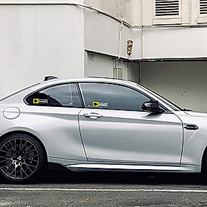 4 Pcs Camera Audio Video Recording Window Cars Stickers, in Car Camera Recording Sticker for Rideshare, Van, Truck, Taxi, Maxi Cab, Bus, Coach Drivers, Yellow 2 x 6 inch, Adhesive Window Decal