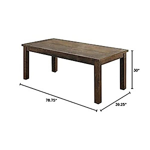 Coaster Dining Table Rustic Golden Brown 107041