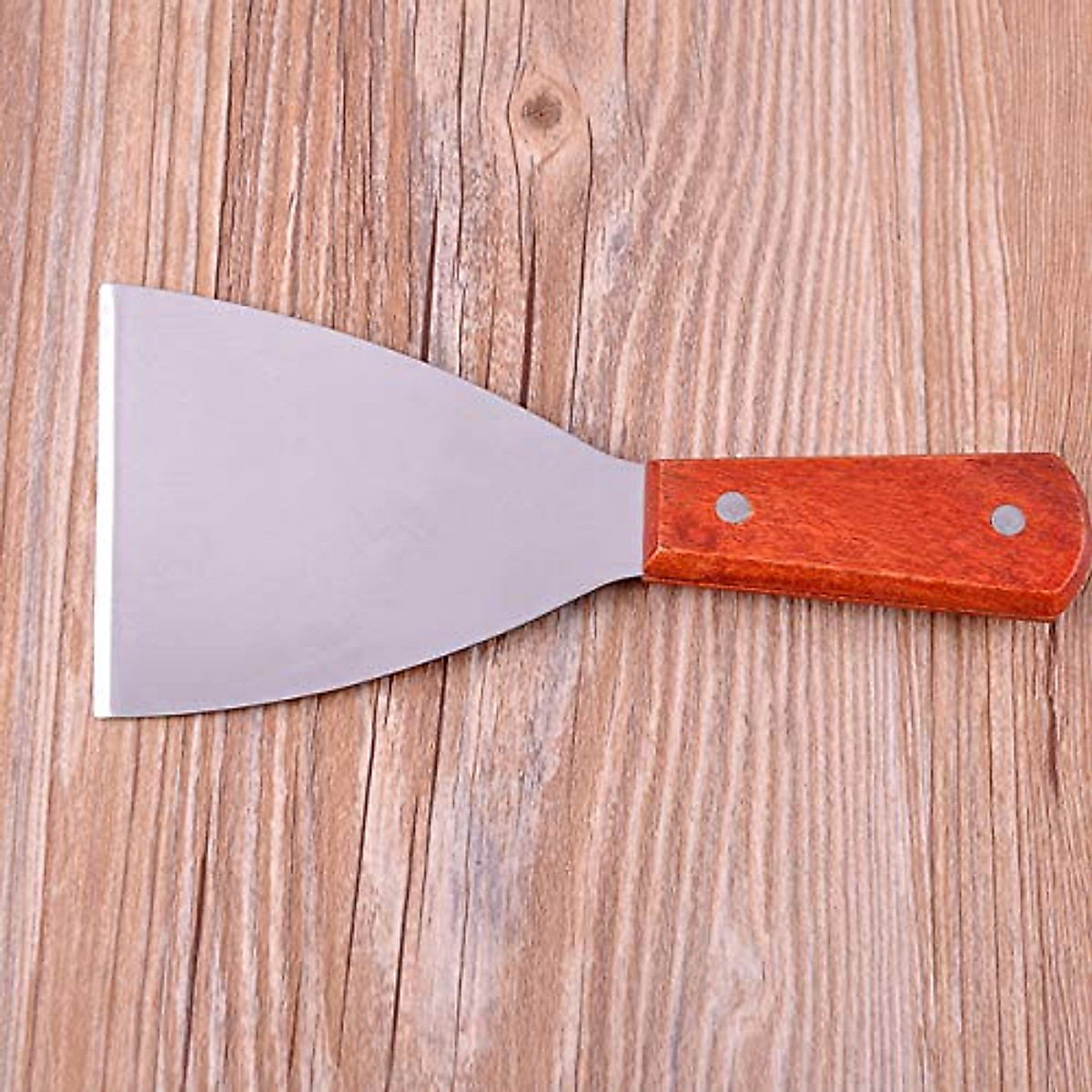 Acronde 2PCS Stainless Steel Slant Grill Griddle Spatula Scraper Diner Flat Straight Blade