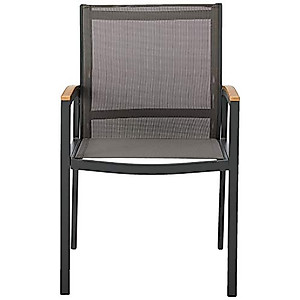 Christopher Knight Home Emma Outdoor Mesh and Aluminum Frame Dining Chair (Set of 2), Gray