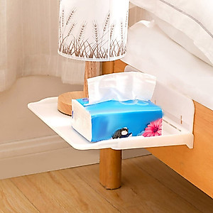 Decorative Trays Foldable Plastic Floating Shelf Stick on Wall for Kitchen Bathroom Any Place Extra Storage Needed Wall Mounted Bedside Shelves for College Bedroom Organizer