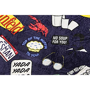 Northwest Seinfeld TV Show Master of Your Domain Logo Plush Throw Blanket 46' x 60'