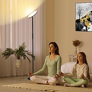 LED Floor Lamp, 3600LM 36W Super Bright Standing Lamp with Remote & Touch Control, 350W Equivalent Modern Torchiere Lamp with 2700K-6500K Stepless Dimming, 69" Tall Lamp for Living Room Bedroom Office