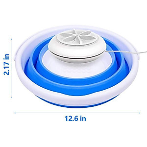Folding Barrel Washing Machine/Ultrasonic Turbine/Mini Small Portable/Dormitory/Socks Underwear Cleaning Artifact