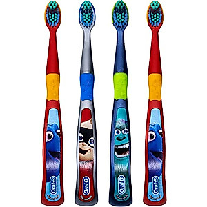 Oral-B Kids Pixar Toothbrush, Children 3+, Extra Soft (Characters Vary) - Pack of 4