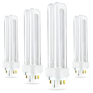 (4 Pack) PLC-18W 827, 4 Pin G24q-2, 18 Watt Double Tube, Compact Fluorescent Light Bulb, Replaces Sylvania 20683 and Philips 38329-9 - PL-C 18W/827/4P/ALTO