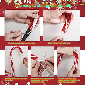 Christmas Candy Cane Lights,20 Inch Candy Cane Outdoor Christmas Decorations Outdoor Pathway Waterproof Led Light for Walkway, Yard, Home, Holiday Party Decoration (16Pack)