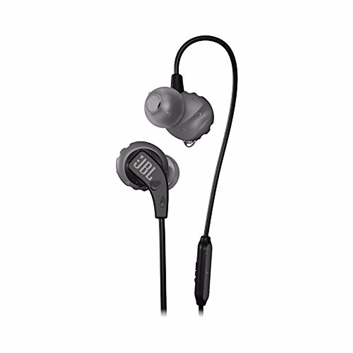 JBL Endurance RUN Sweatproof Sports In-Ear Headphones with One-Button Remote and Microphone (Black) (Renewed)