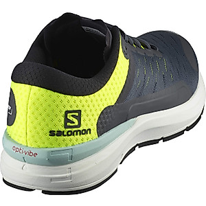 Salomon Sonic 3 Confidence Road Running Shoes for Men, Ebony/White/Safety Yellow, 7