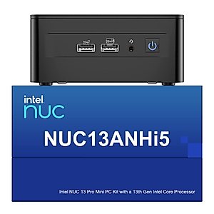 Intel NUC 13 Pro NUC13ANHi5 Arena Canyon Mini PC, Core i5-1340P, 8GB RAM, 256GB SSD, Mini Computer Win 11 Pro für Business Home Office, Unterstützung 8K/4K Quad Display/WiFi 6E/BT 5.3/Thunderbolt 4