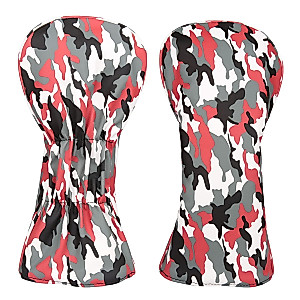Golf Builder 3pcs/Set Red Camouflage Golf Club Driver Fairway Wood Head Covers 1 3 5 Wood Covers