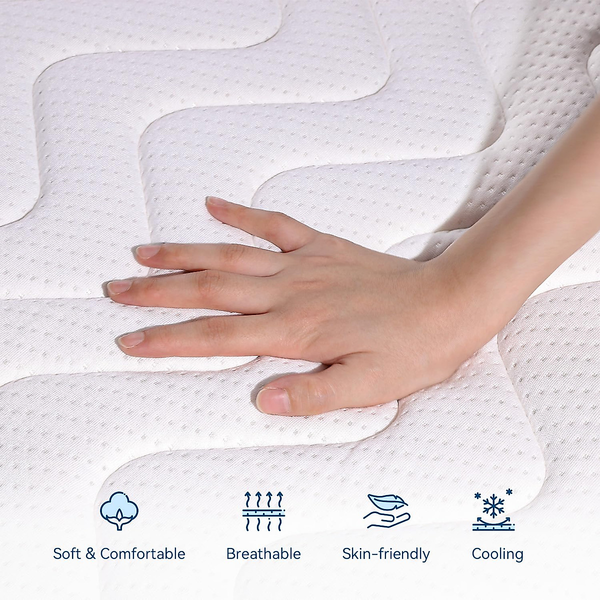 pengucool 12 Inch Mattress Twin XL, Memory Foam Mattress in a Box, Cooling Charcoal Medium Firm Mattresses for Back Pain Relief, CertiPUR-US, Fiberglass Free & Support Comfort