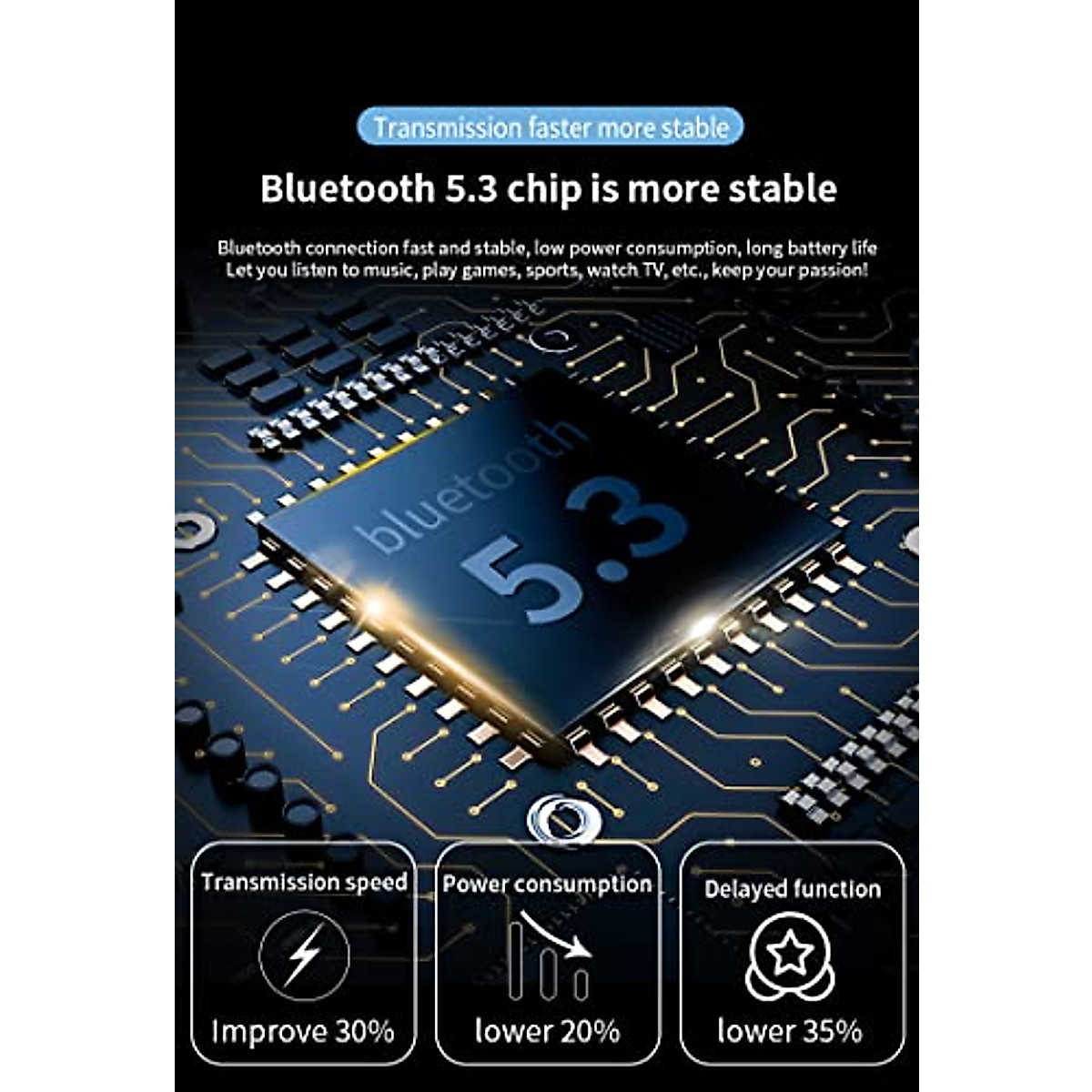 Open-Ear Air Conduction Headphones Bluetooth Wireless Earbuds with Mic, Sport Headset Bluetooth 5.3 Wireless Earphones for Workouts, Foldable/Lightweight/15Hr Playtime (90 days free replacement)