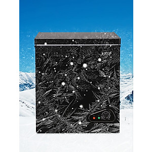 Krib Bling 7.0 Cu.Ft Chest Freezer Two Removable Basket, Deep Compact Freezer with 7 Gears Temperature Control(-4°F to 6.8°F), for House, Kitchen, Garage, Basement, Shop, Black