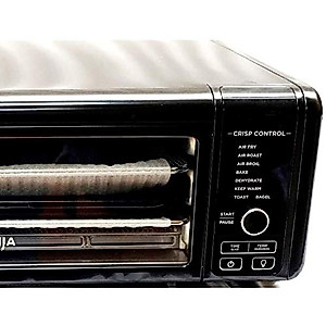 Ninja SP101 Foodi 8-in-1 Air Fry Large Toaster Oven Flip-Away for Storage Dehydrate Keep Warm 1800w XL Capacity (Renewed) BLACK
