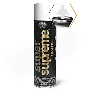 Fox Valley Super Supreme Traffic Spray Paint - Easy To Use Traffic Marking Paint Ideal For Road Lines, Parking Lot Paint - Sidewalk Paint, Warehouse & Factory Floor Paint - 18 oz (Pack of 12), White