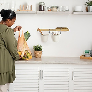 Gold Kitchen Paper Towels Holder Wall Mount Stainless Steel Paper Towel Holders Adhesive Under Cabinet Paper Towel Roll Rack for Kitchen, Bathroom