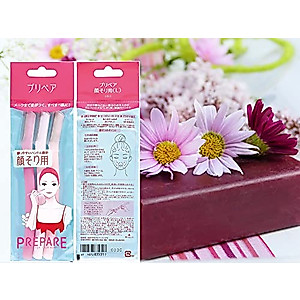 Shiseido Prepare Facial Razor Large for Women Pack of 9(3pcs x 3 packs) Includes MAYAX Original Oil Blotting Paper japan import